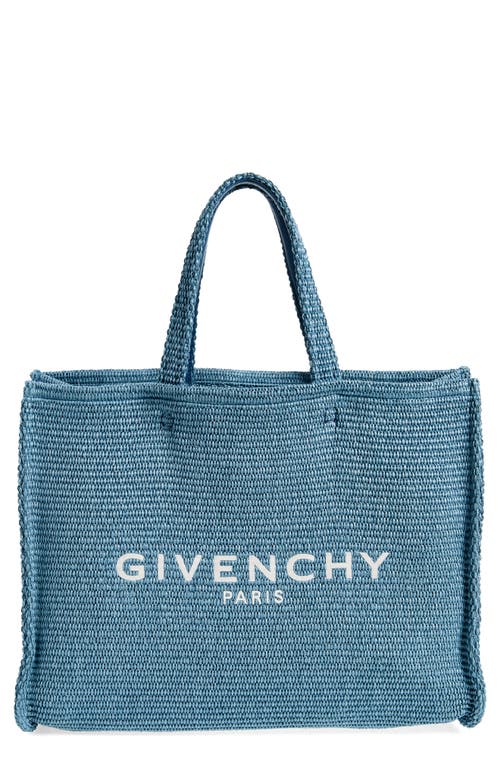 Givenchy Raffia G-Tote - Denim Blue | Editorialist